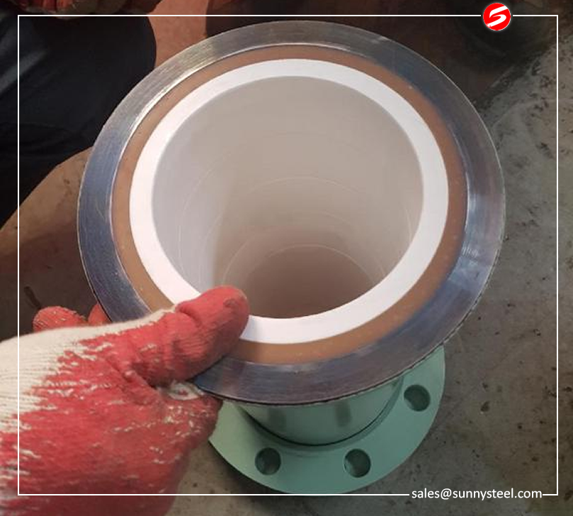 Installation of ceramic sleeve lined pipe | Abrasion resistant pipe