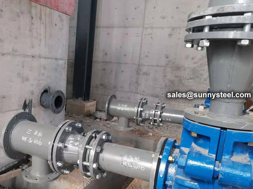 Suggested usage of the ceramic tile lined pipe and fittings