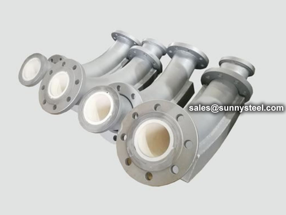 Reinforced ceramic sleeve lined elbow | Abrasion resistant pipe