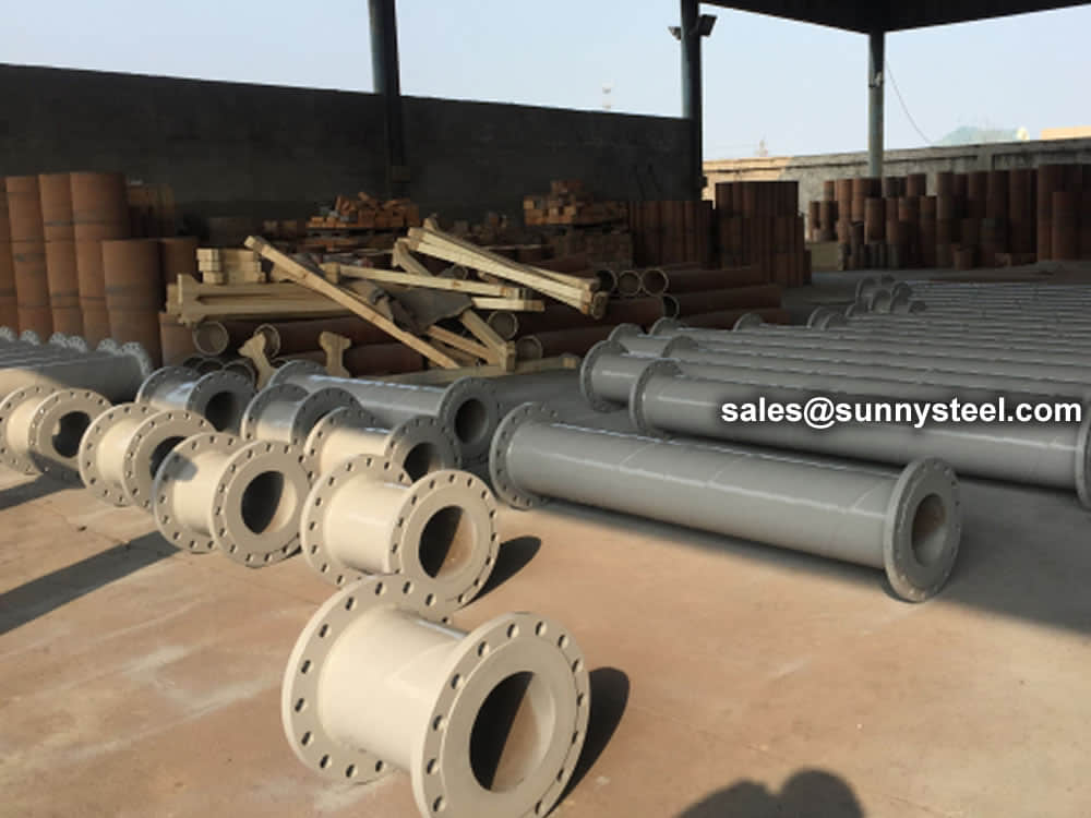 Cast basalt composite pipeline for ash discharge port of power plant ...